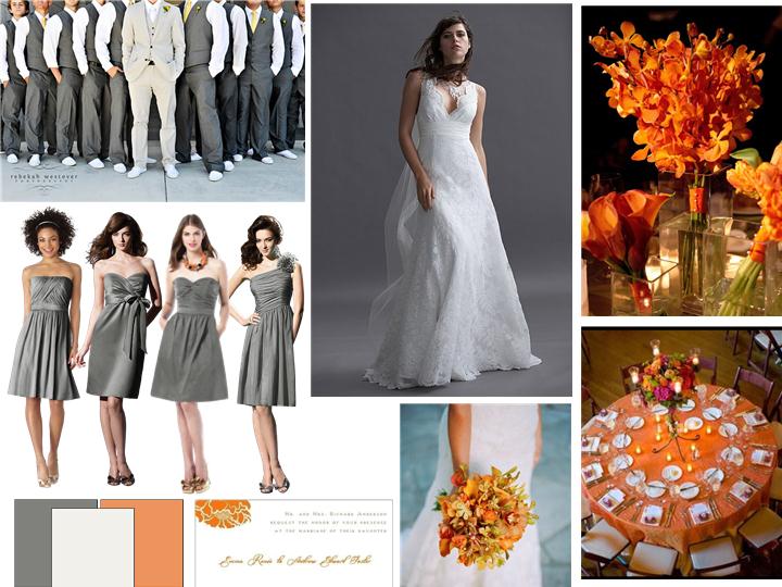 Smoke and Fire : PANTONE WEDDING Styleboard | The Dessy Group