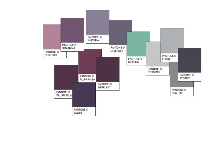 Walter Wedding Colors : PANTONE WEDDING Styleboard | The Dessy Group